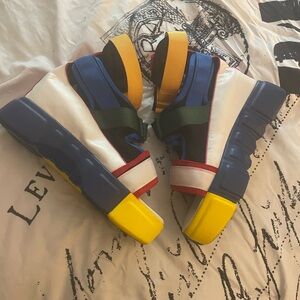 Shoes | Multi Color Platform Sandals | Poshmark